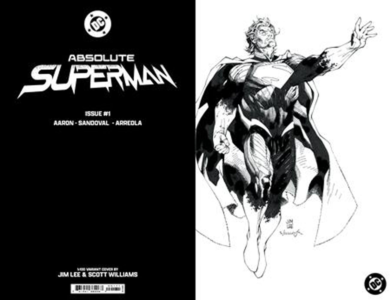 Absolute Superman #1 (incentive 1:100 cardstock cover - Jim Lee ...