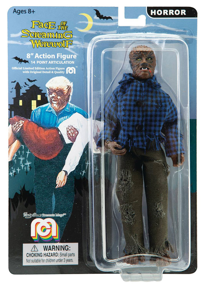 Mego Horror 8" Action Figure: Face of the Screaming Werewolf ...